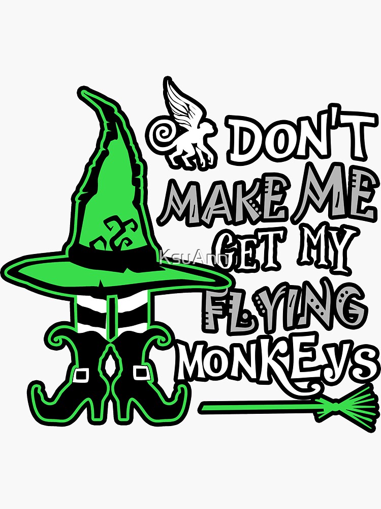 "My Flying Monkeys" Sticker by KsuAnn | Redbubble