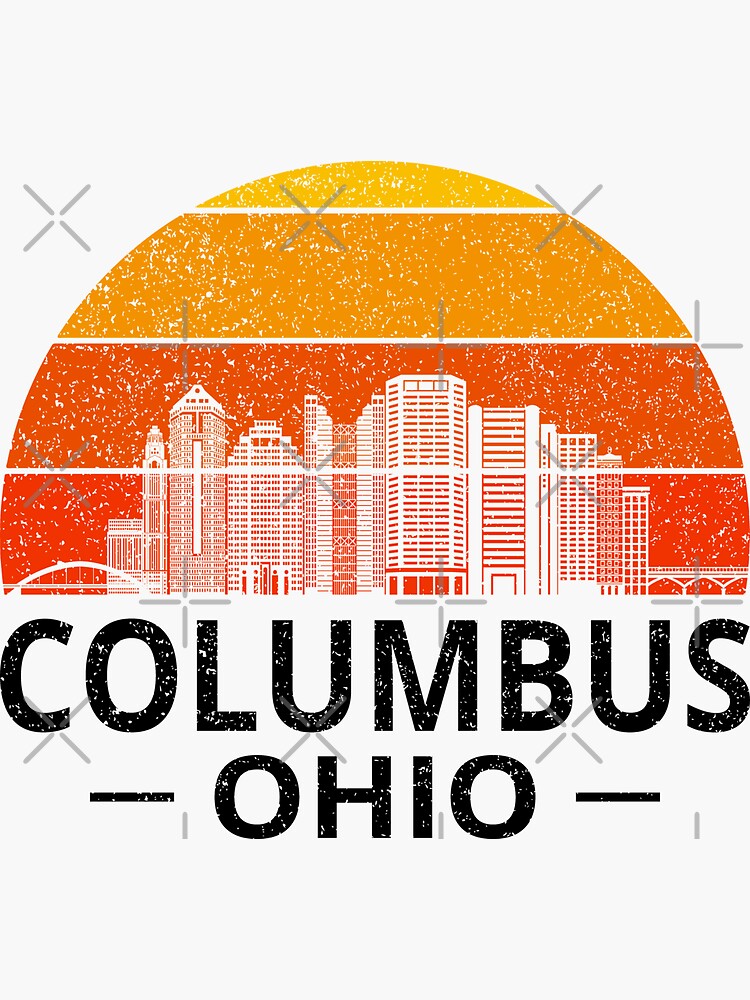 Vintage Columbus Ohio Skyline