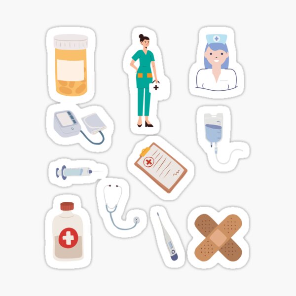"MEDICAL DOCTOR NURSE LIFE STICKER PACK " Sticker for Sale by ...