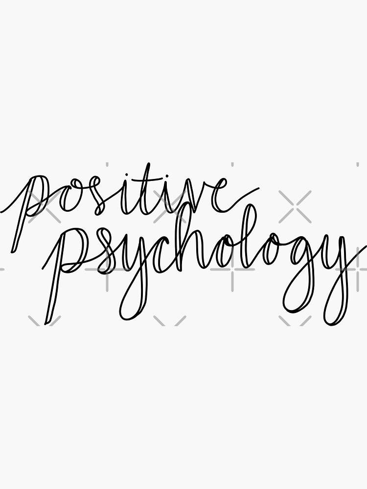 "Positive Psychology Class Cursive Label" Sticker for Sale by ...
