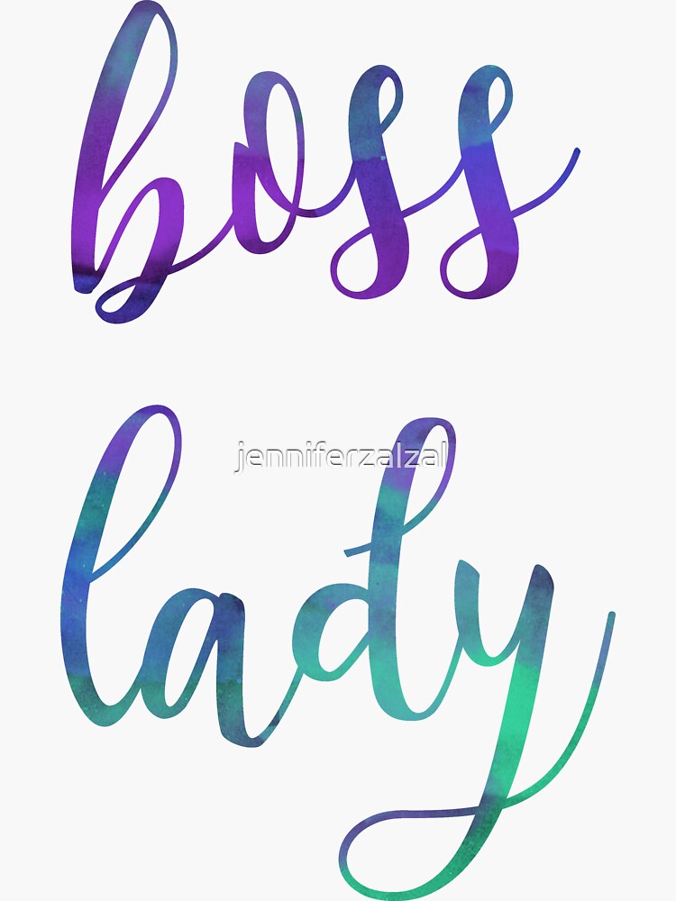 "Boss Lady" Sticker by jenniferzalzal | Redbubble