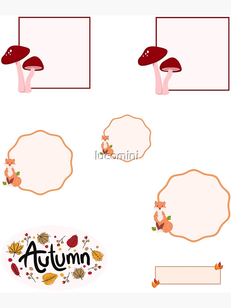 "Autumn fall season Bullet Journal stickers pack" Poster by lucomini ...