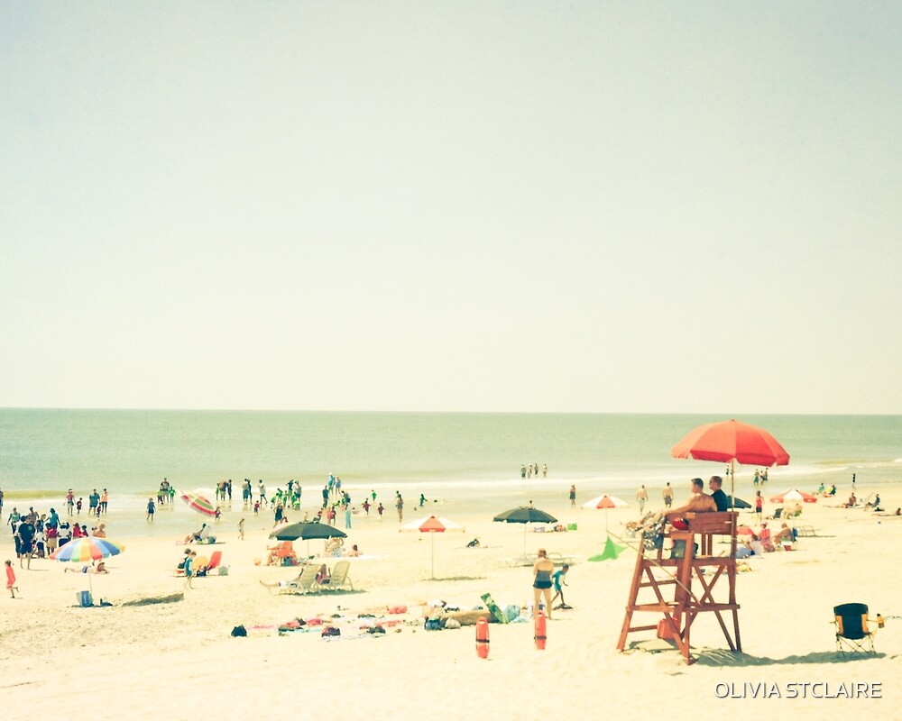 "One Summer Day at the Beach" by OLIVIA STCLAIRE | Redbubble
