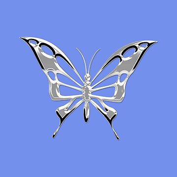 "Chrome Butterfly" Sticker for Sale by arndesign | Redbubble