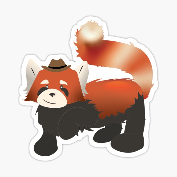 "Red Panda Detective" Sticker for Sale by lightbluesky01 | Redbubble
