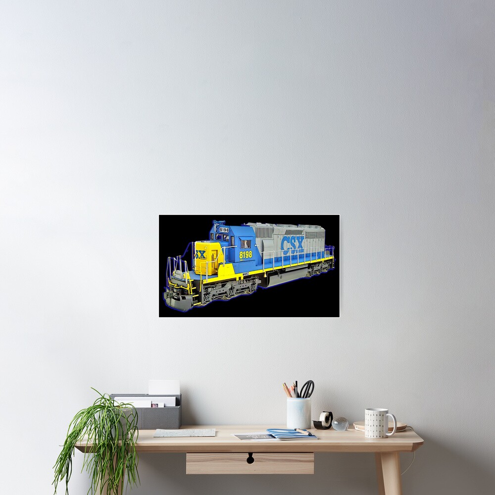 "Freight Train CSX Engine" Poster for Sale by abowlofsoda | Redbubble
