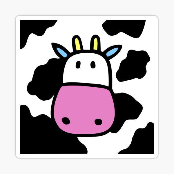 "Moo Face" Sticker for Sale by ArtfulMooDesign | Redbubble