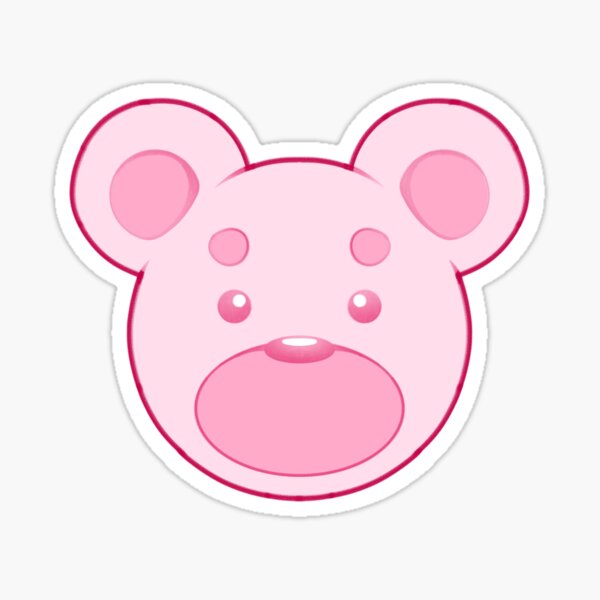 "PINK CUTE BEAR" Sticker for Sale by Neptunu0sx | Redbubble