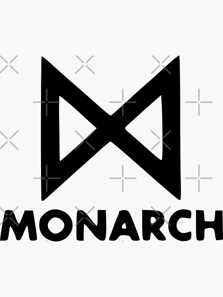 "monarch symbol godzilla king of the monster 2019 - black" Sticker for ...