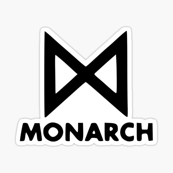 "monarch symbol godzilla king of the monster 2019 - black" Sticker for ...