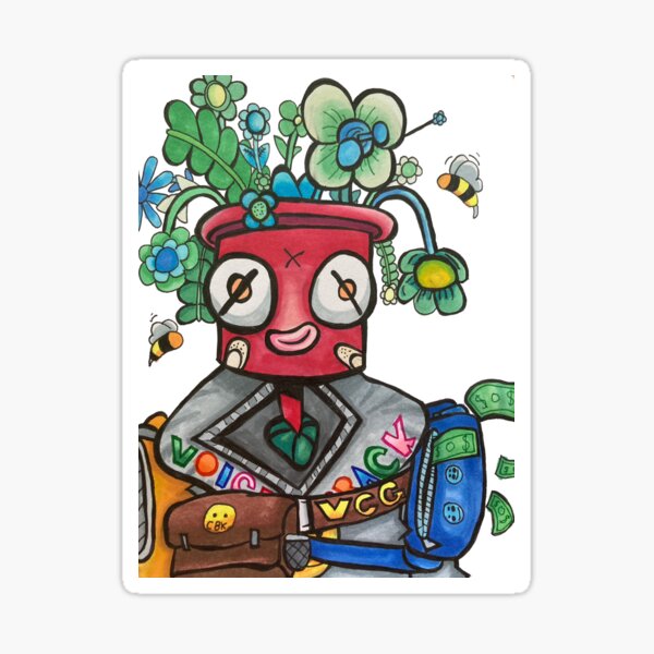 "Happy Pot" Sticker by comicbookkid | Redbubble