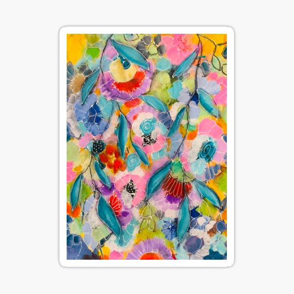 "Gun leaves in colour " Sticker for Sale by VanessaBlack9 | Redbubble