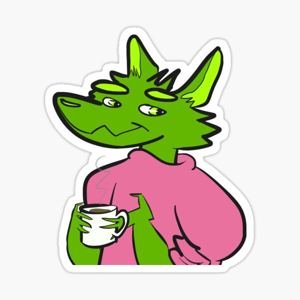 "Kobold and coffee" Sticker for Sale by fairydoctor | Redbubble