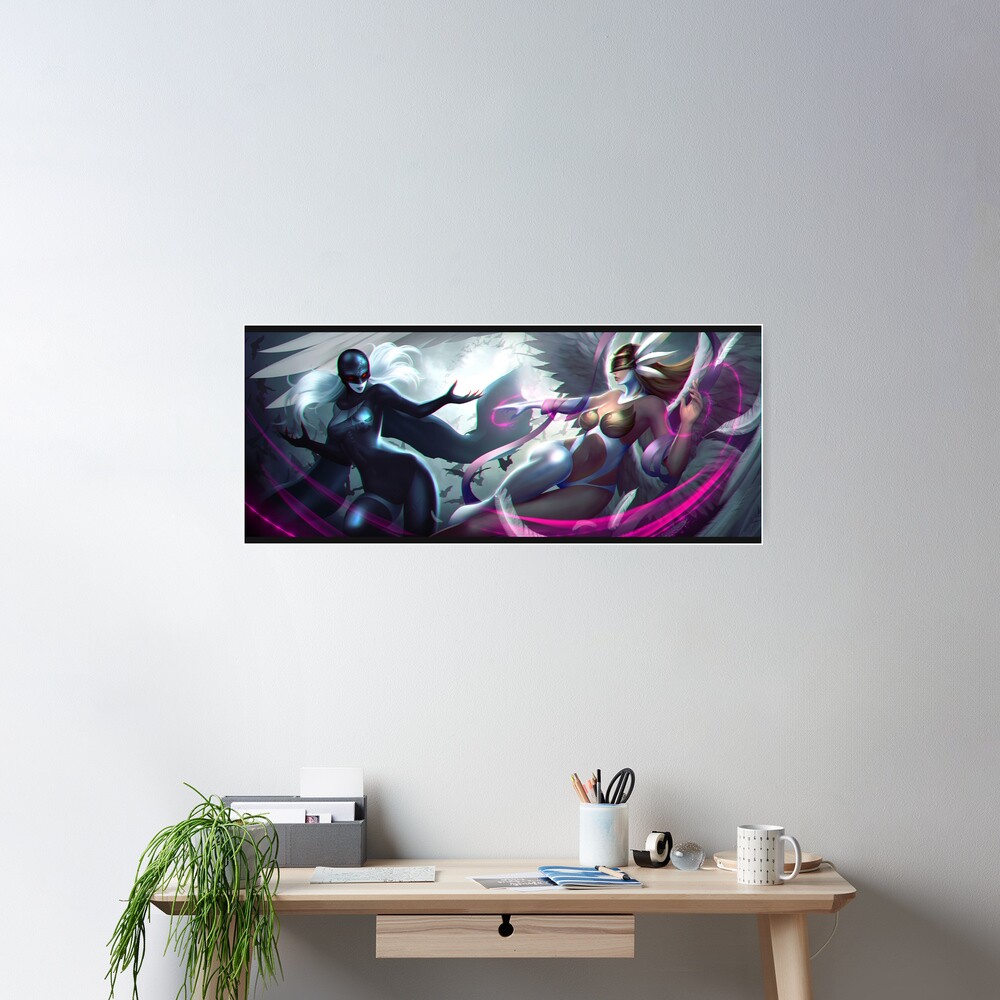 "LadyDevimon vs Angewomon Realistic Art" Poster for Sale by DrWolfstark ...