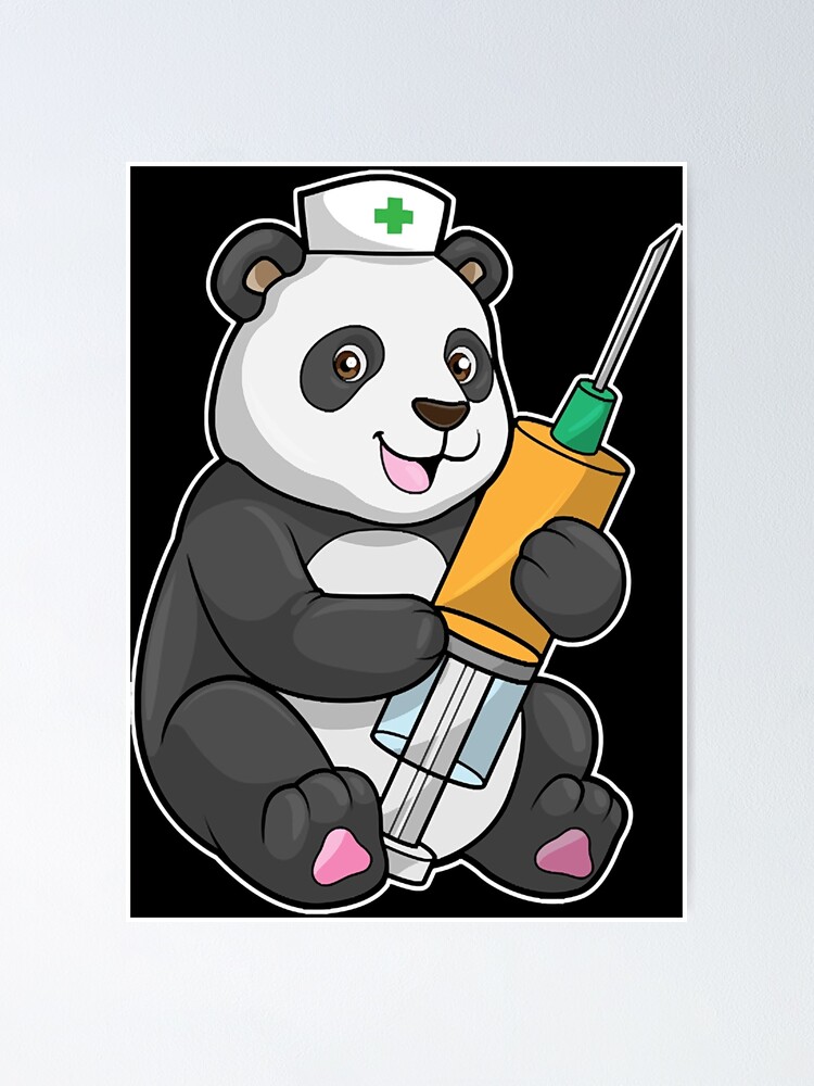 "Panda as Nurse with Syringe " Poster by Garrard32 | Redbubble