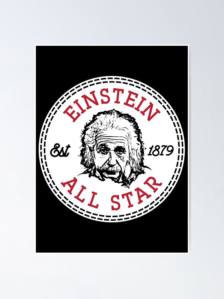 Póster «Logotipo de Albert Einstein Sad All Star Converse» de ...