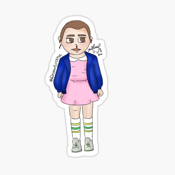 "ELEVEN" Sticker for Sale by drawbyana | Redbubble