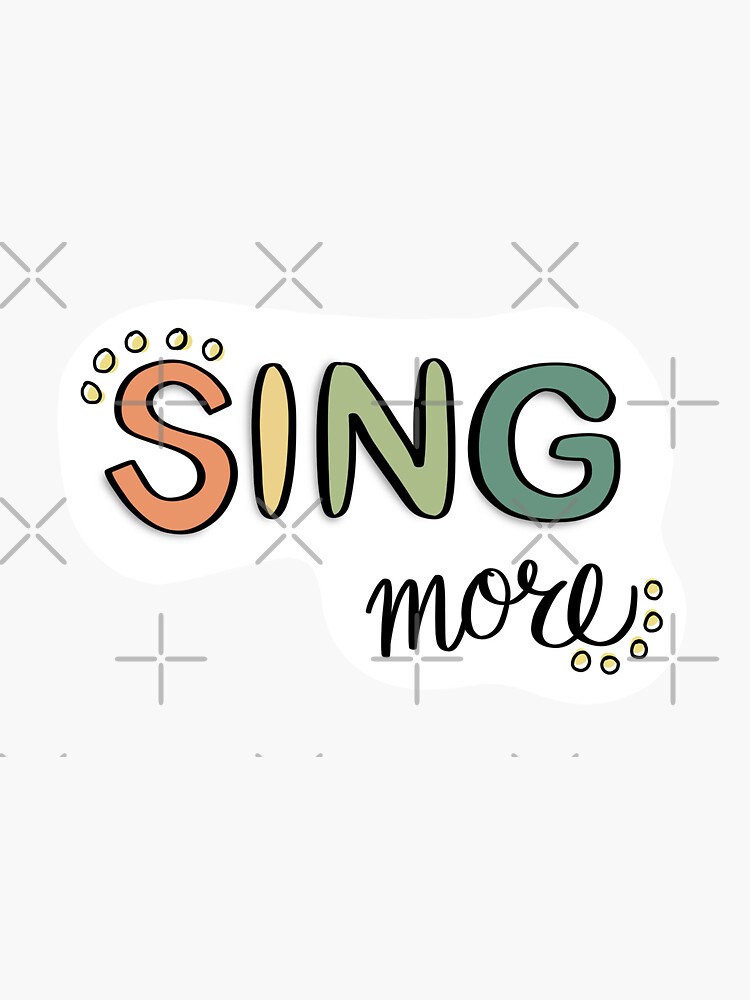 "Sing More Sticker botanical" Sticker for Sale by sullivanmusic | Redbubble