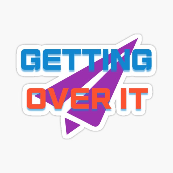 "Getting over it" Sticker for Sale by jeongstore | Redbubble