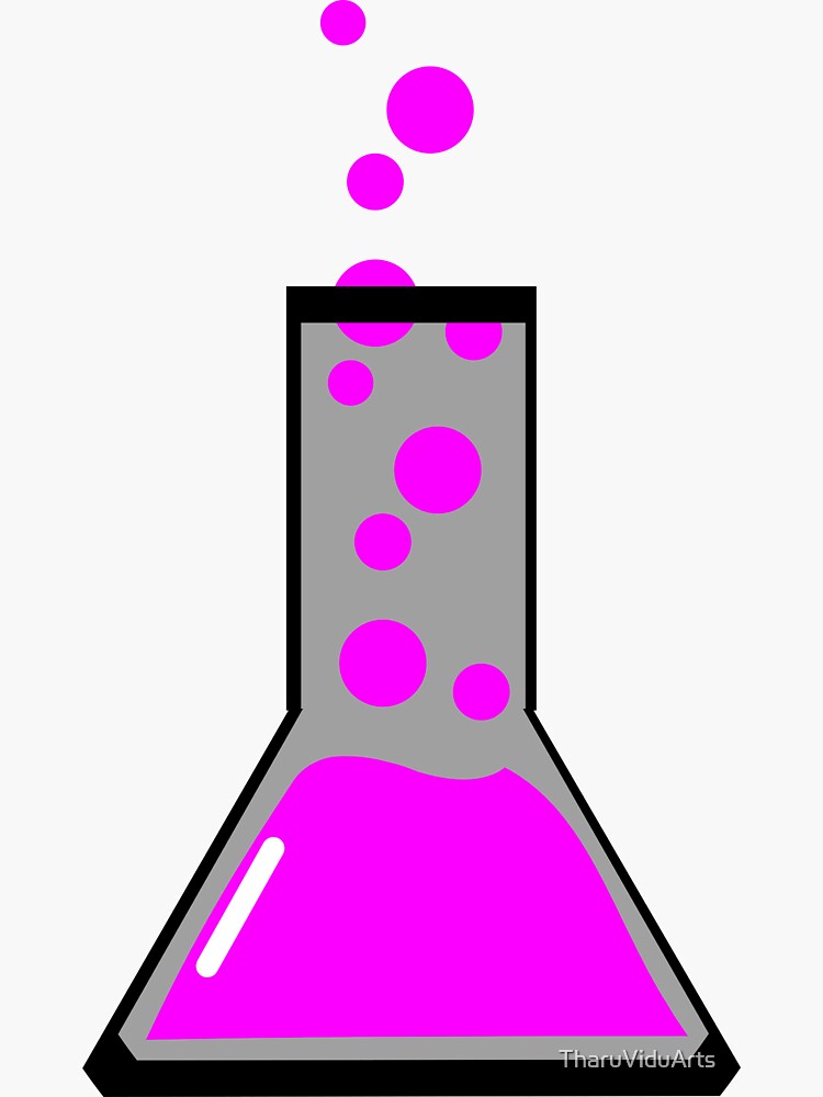 "Science lab beaker" Sticker for Sale by TharuViduArts | Redbubble