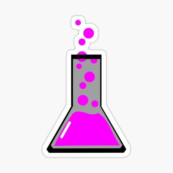 "Science lab beaker" Sticker for Sale by TharuViduArts | Redbubble