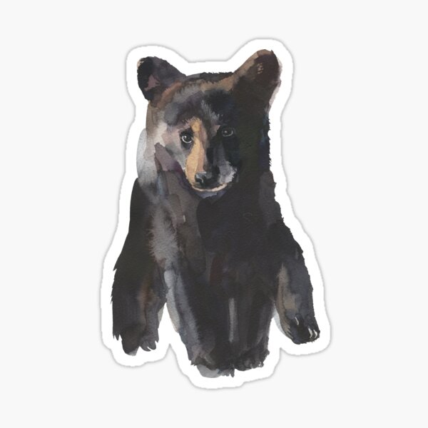 "Black Bear" Sticker for Sale by WildAliceArt | Redbubble