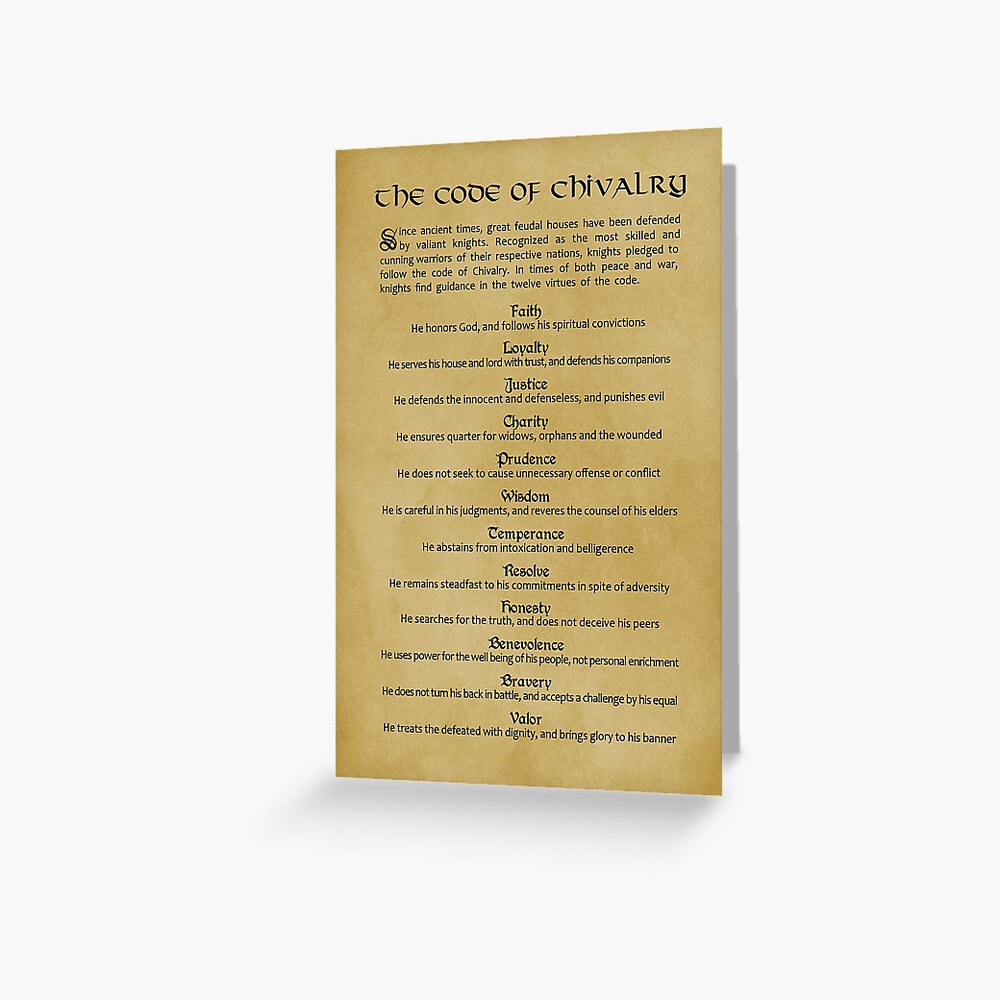"The Code of Chivalry" Poster for Sale by Lancer-Shop | Redbubble