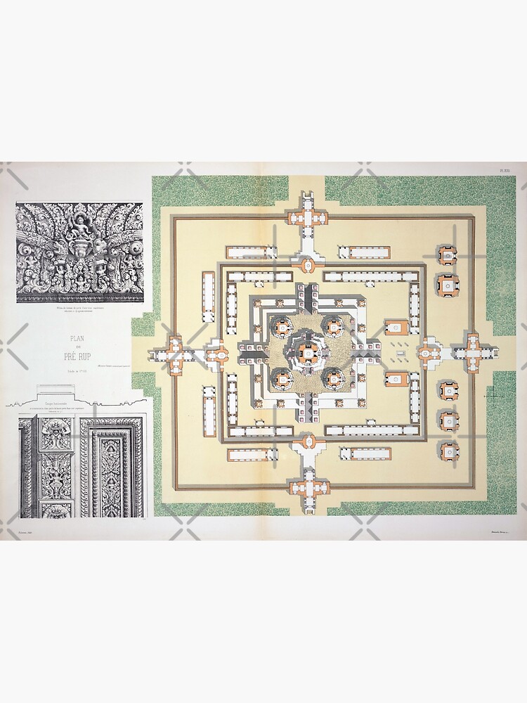 Impression photo « Plan de Pre Rup - plan architectural du temple de ...