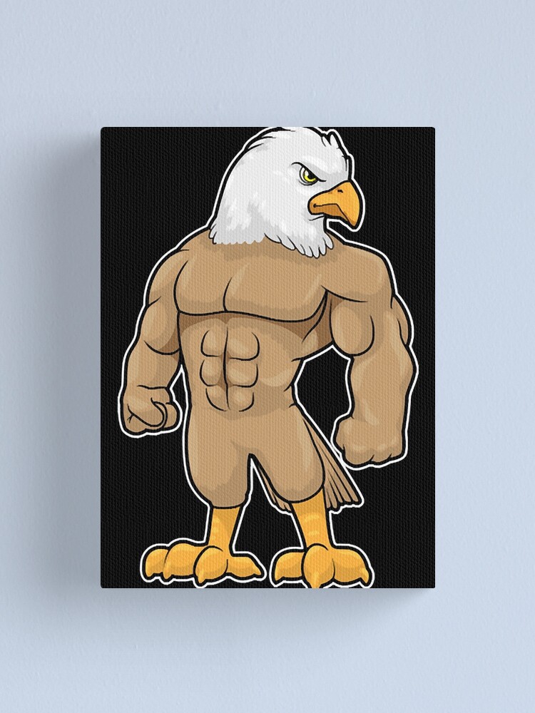 "Hawk as Bodybuilder with Six pack " Canvas Print for Sale by Garrard32 ...