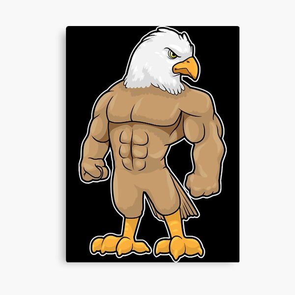 "Hawk as Bodybuilder with Six pack " Canvas Print for Sale by Garrard32 ...