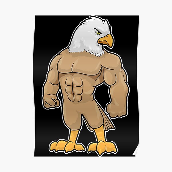 "Hawk as Bodybuilder with Six pack " Poster for Sale by Garrard32 ...
