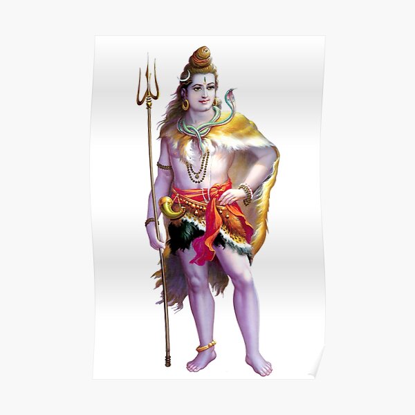 "lord shiva t-shirt | lord shiva standing poster Hd " Poster for Sale ...