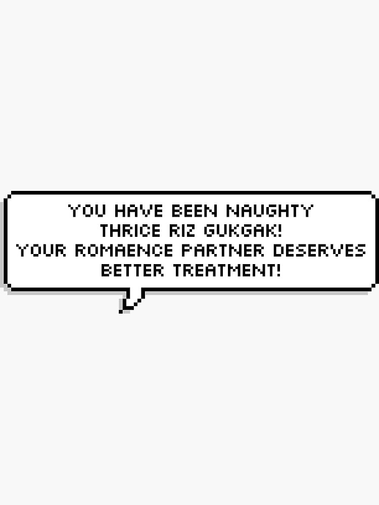 "Romance partner speech bubble" Sticker for Sale by C-gwilson | Redbubble