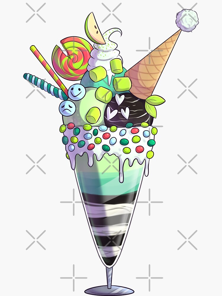 "Robo Fizz Ice cream" Sticker for Sale by Norithelord | Redbubble