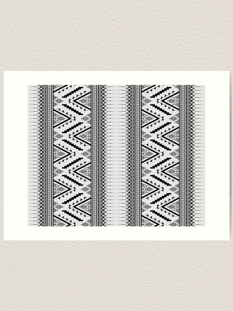 "Geometric ethnic texture embroidery design with white background ...