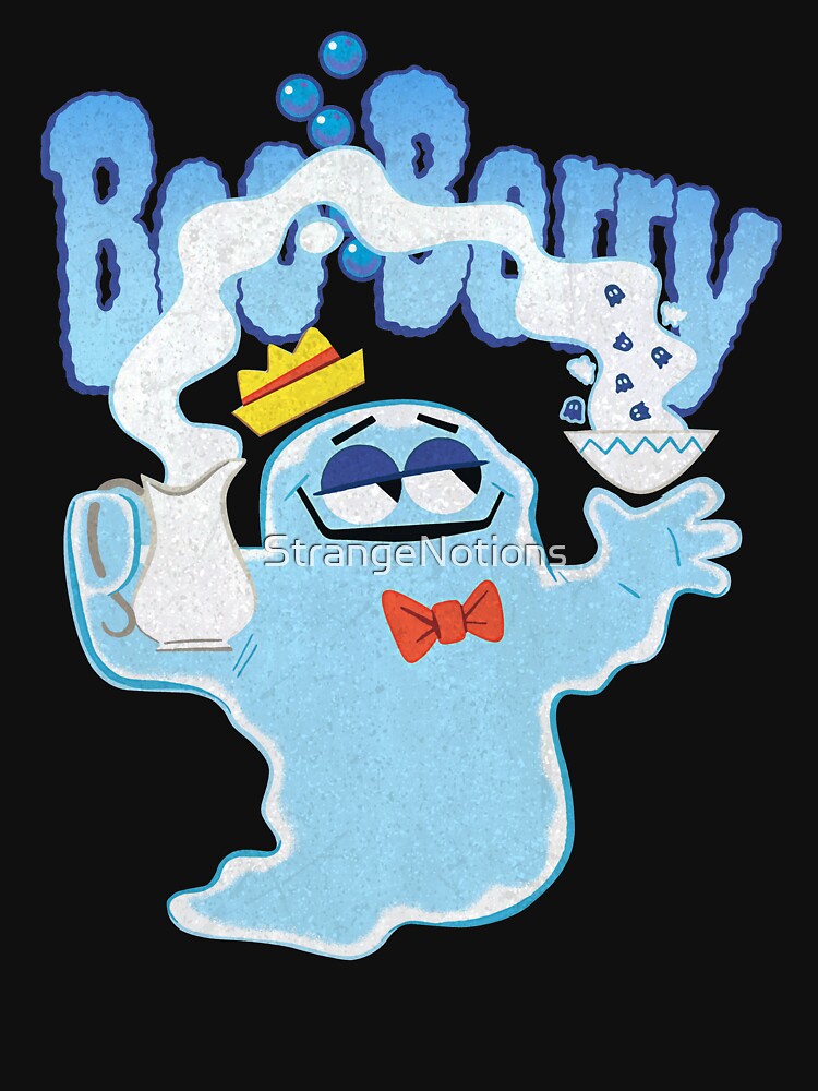 "Classic 70s Boo Berry Monster Cereal Mascot and Logotype" T-shirt for ...