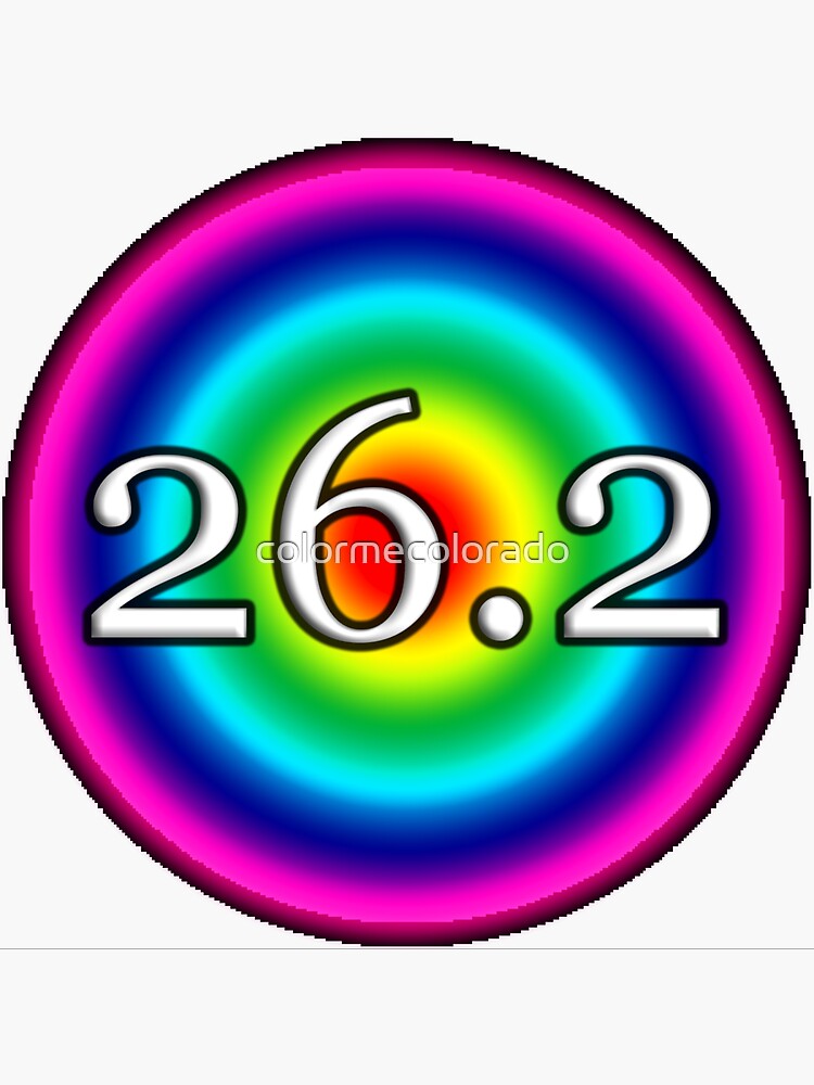 "26.2 MARATHON" Sticker by colormecolorado | Redbubble