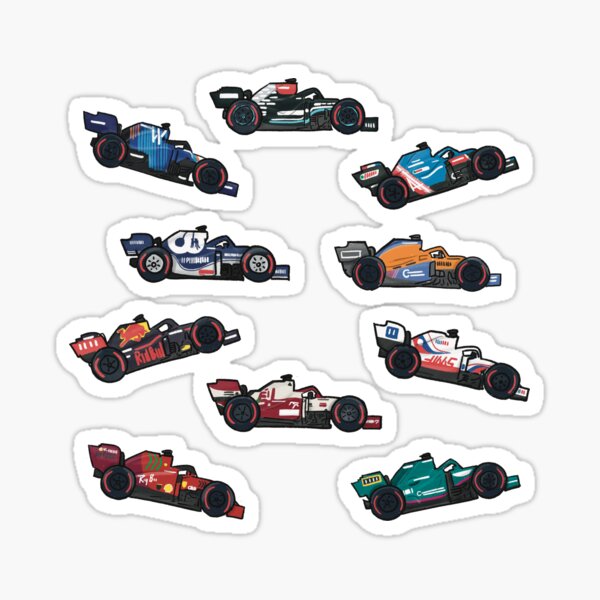 "F1 2021 but in Chibi" Sticker for Sale by BoxBoxNow | Redbubble