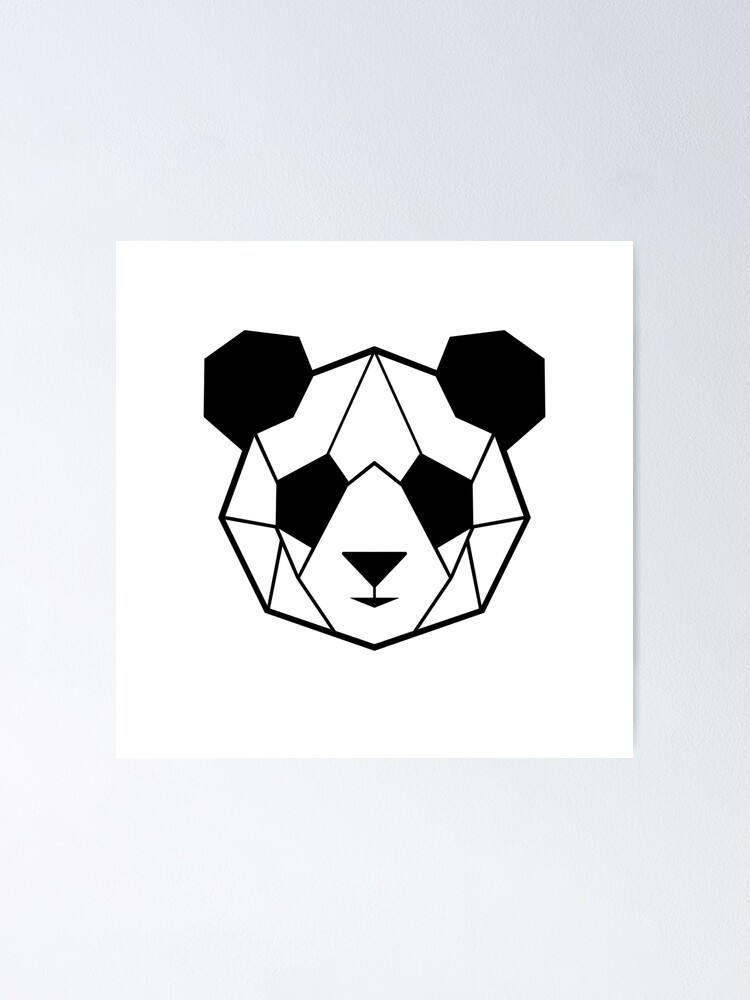 "Geometric panda artwork" Poster for Sale by Nicklimpz | Redbubble