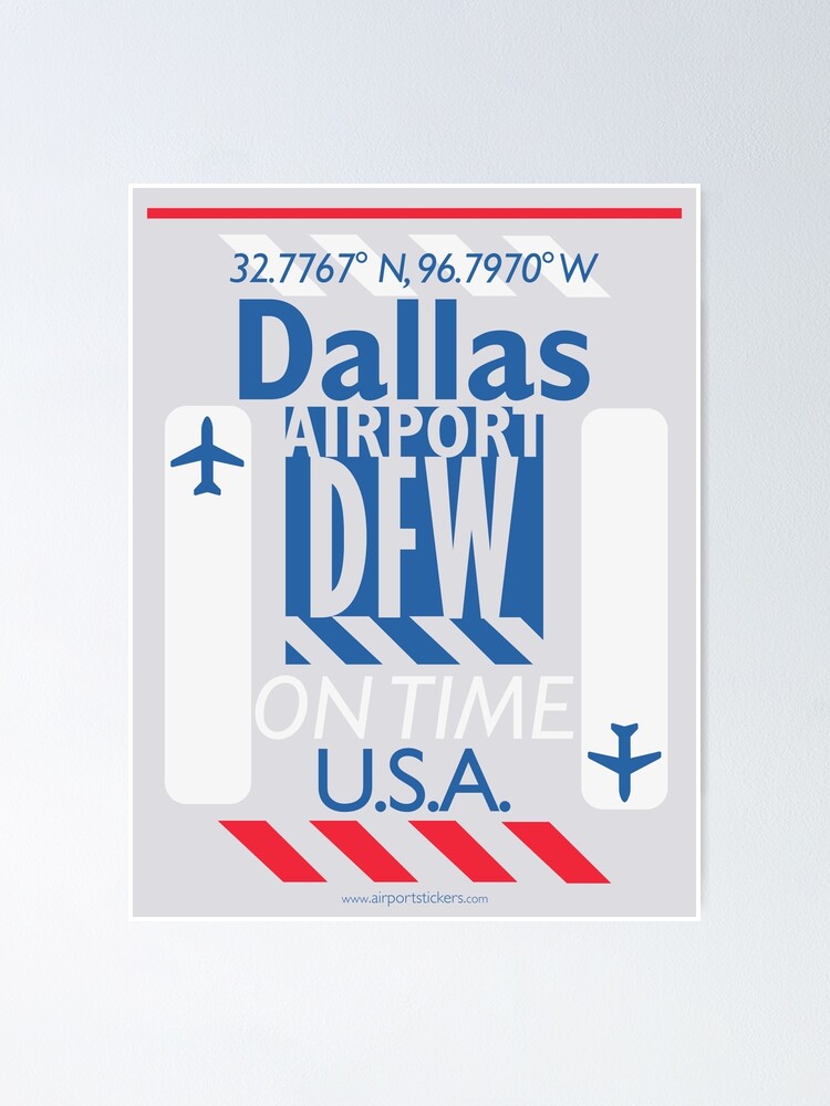 "Dallas airport code sticker design 20210916" Poster for Sale by ...