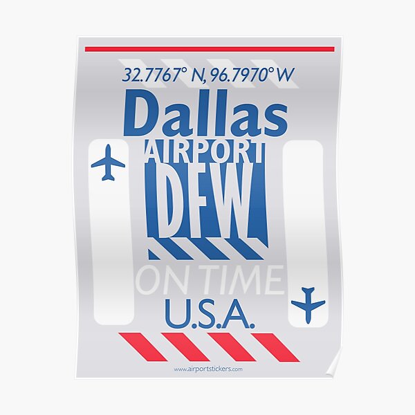 "Dallas airport code sticker design 20210916" Poster for Sale by ...