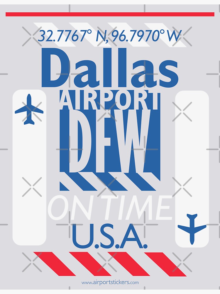 "Dallas airport code sticker design 20210916" Sticker for Sale by ...