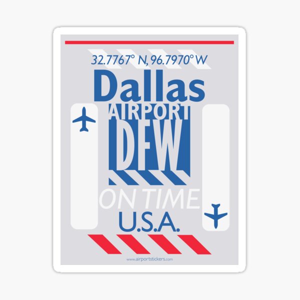"Dallas airport code sticker design 20210916" Sticker for Sale by ...