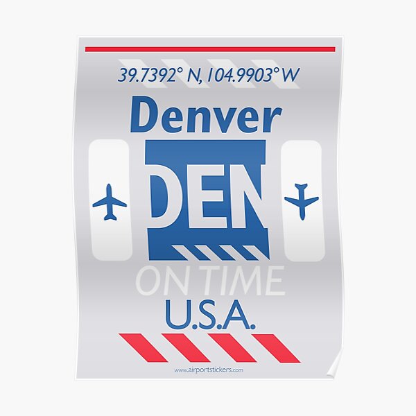 "Denver airport code sticker design 20210916" Poster for Sale by ...