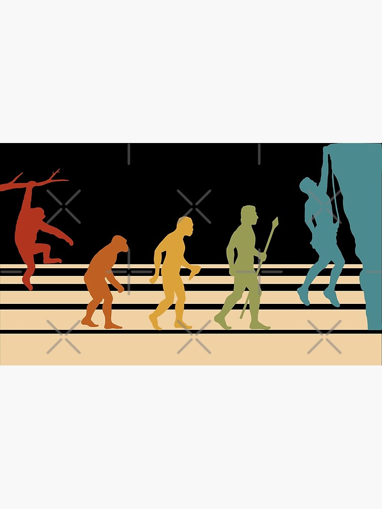 "Funny Rock Climbing Evolution" Poster by Frendeoem | Redbubble