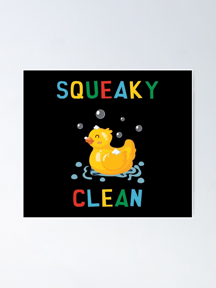 "Squeaky Clean - Cute Kids Bathroom " Poster by rawresh6 | Redbubble