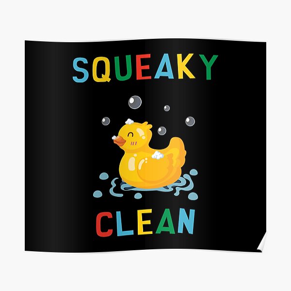 "Squeaky Clean - Cute Kids Bathroom " Poster by rawresh6 | Redbubble