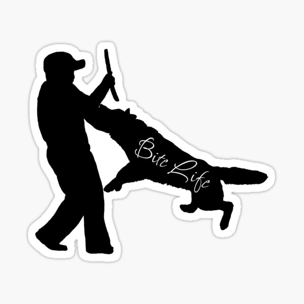 "Bite Life Black" Sticker for Sale by TrapperWeasel | Redbubble