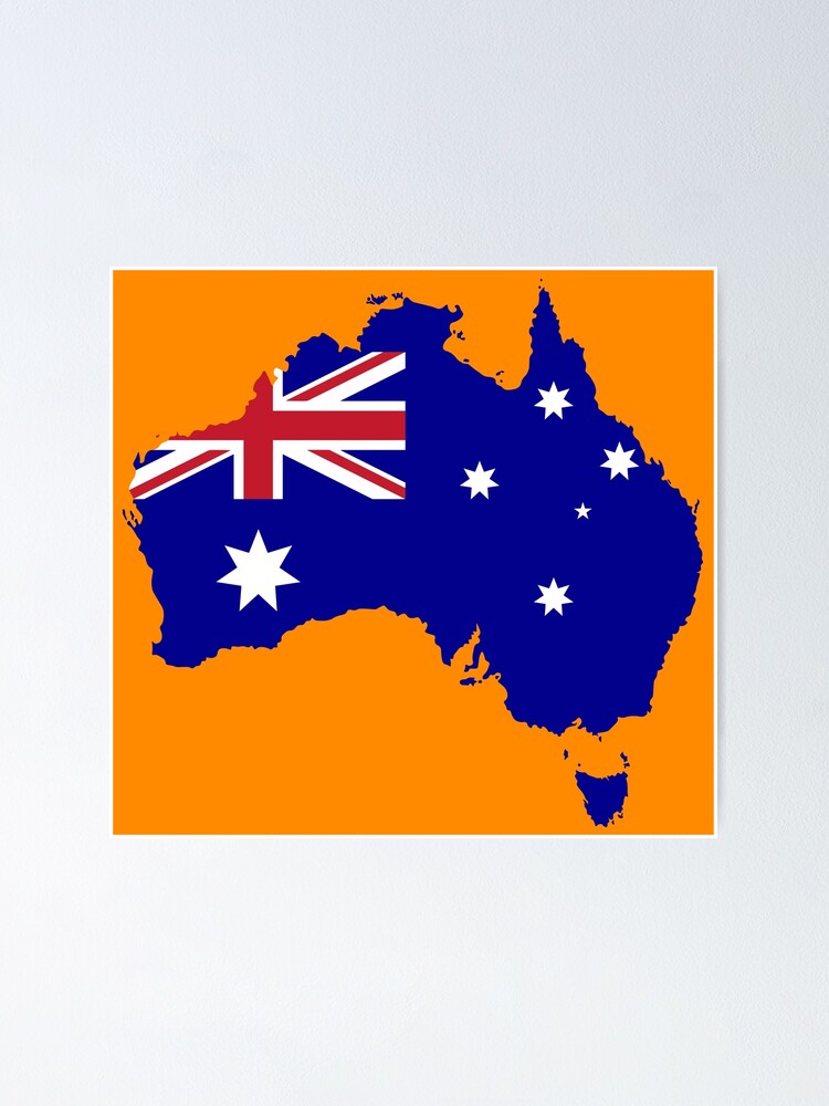 "Australian Flag - Map" Poster for Sale by bunbun369 | Redbubble