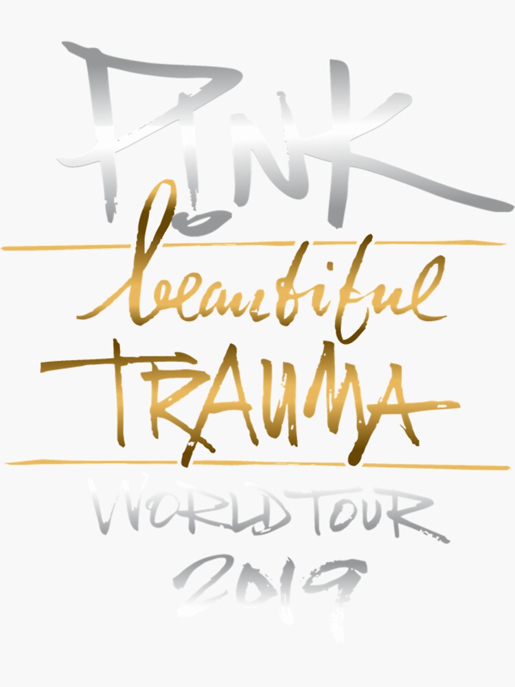 "PINK BEAUTIFUL TRAUMA 2019 MERCH" Sticker for Sale by Hanmkaiza ...